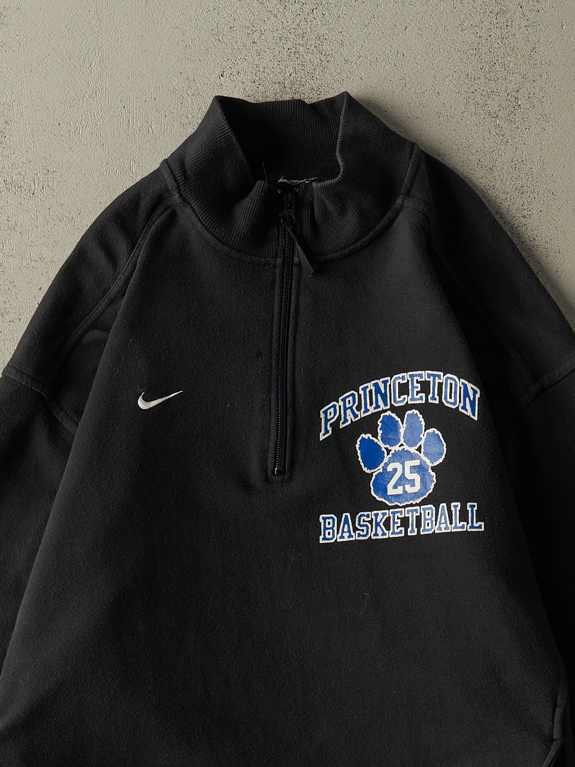 Vintage Y2K Black Nike Princeton Basketball Quarter Zip Sweatshirt (L ...