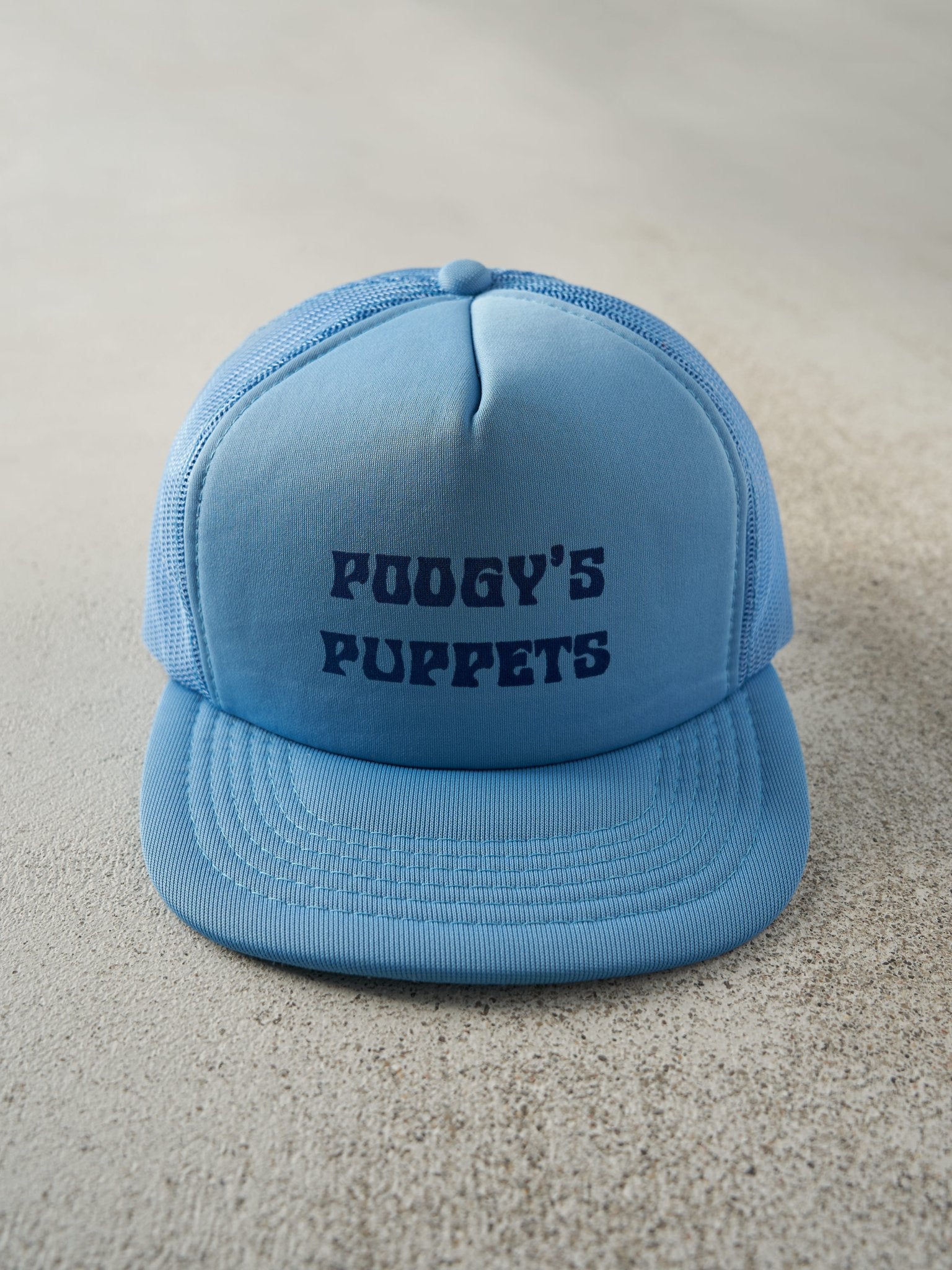 Vintage 80s Blue Poogy's Puppets Foam Trucker Hat – Rebalance Vintage