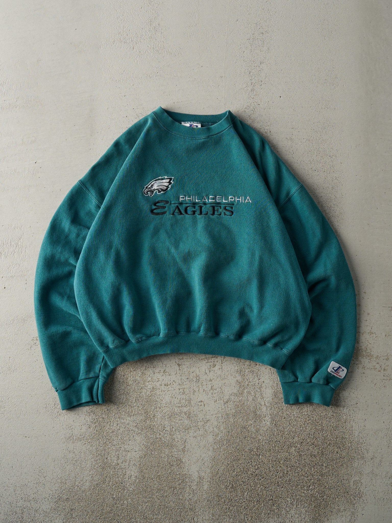 Vintage 90s Teal Philadelphia Eagles Embroidered Boxy Crewneck (M ...