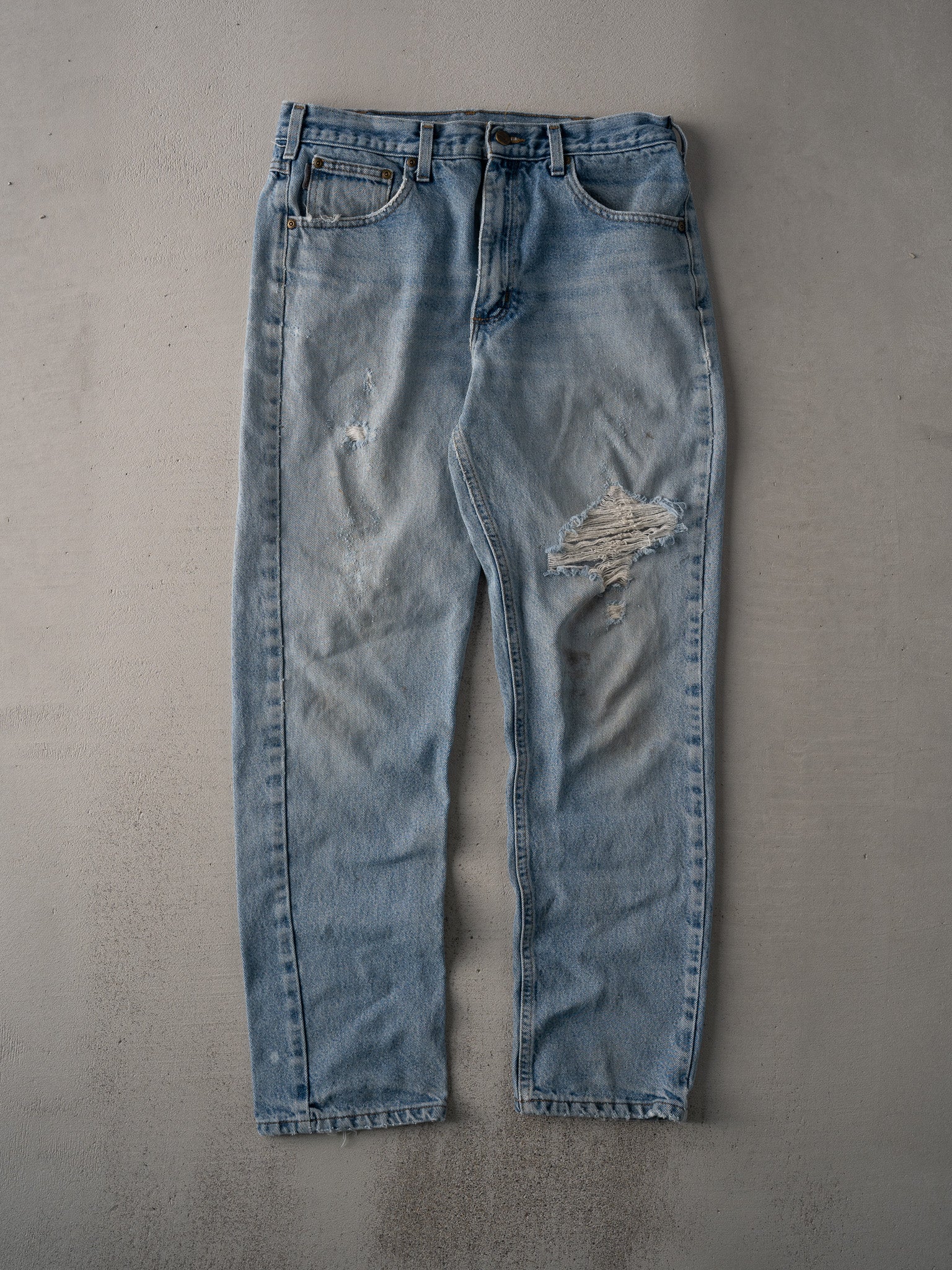 Vintage 90s Light Blue Rugged Carhartt Denim Jeans (32 x 30 ...
