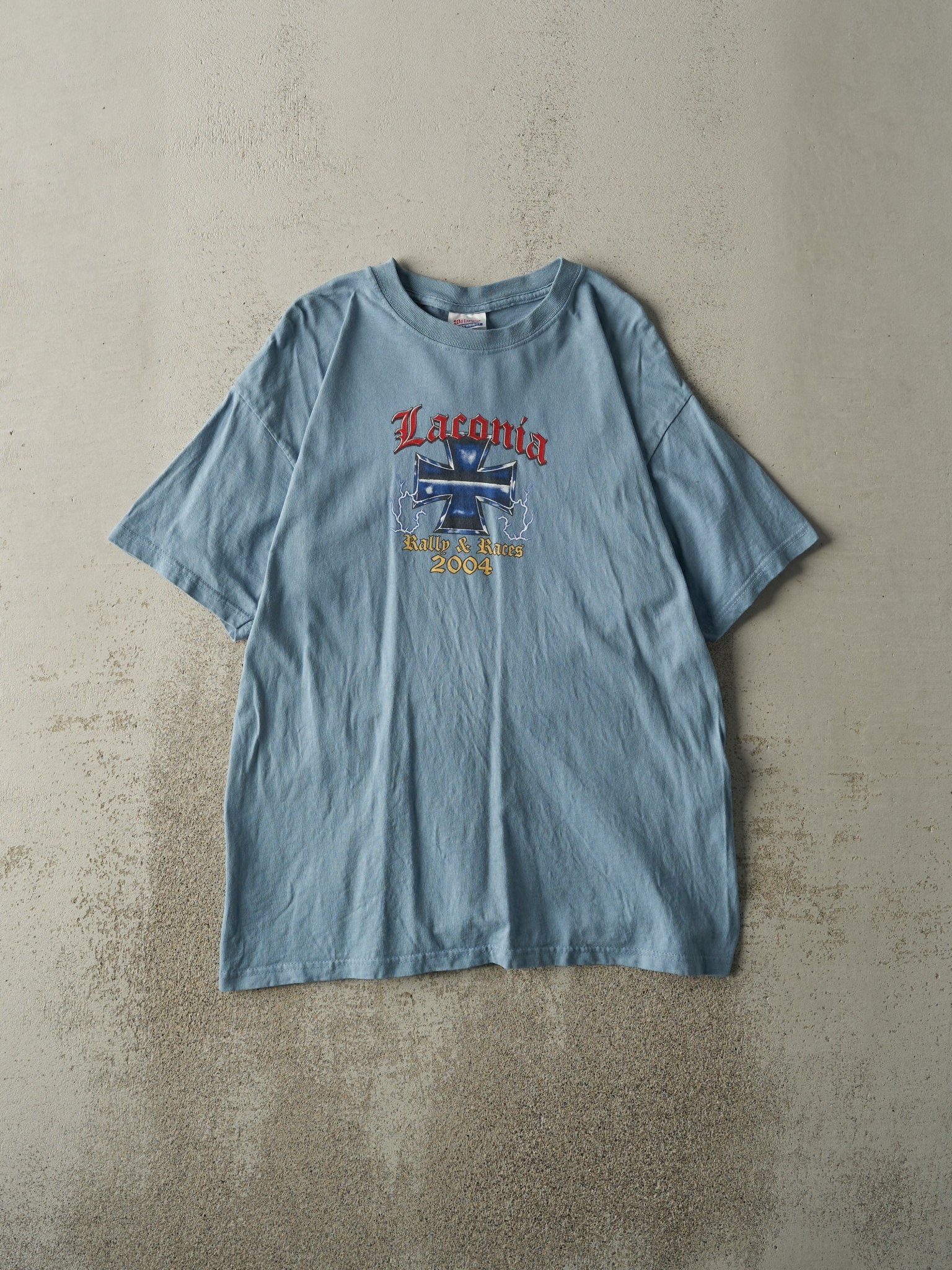 Vintage 04' Baby Blue Laconia Bike Rally & Races Tee (M) – Rebalance ...