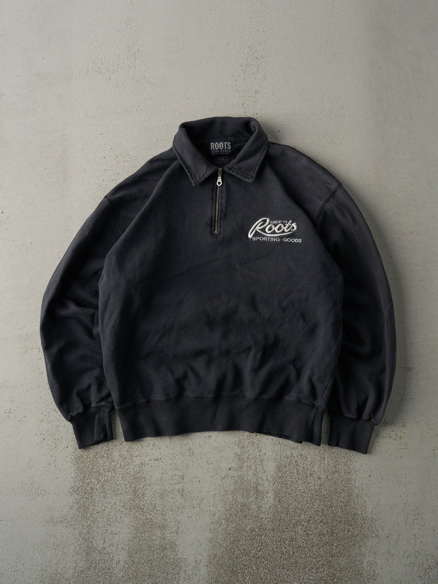 Vintage 90s Faded Black Roots Quarter Zip Boxy Sweater (L) – Rebalance ...