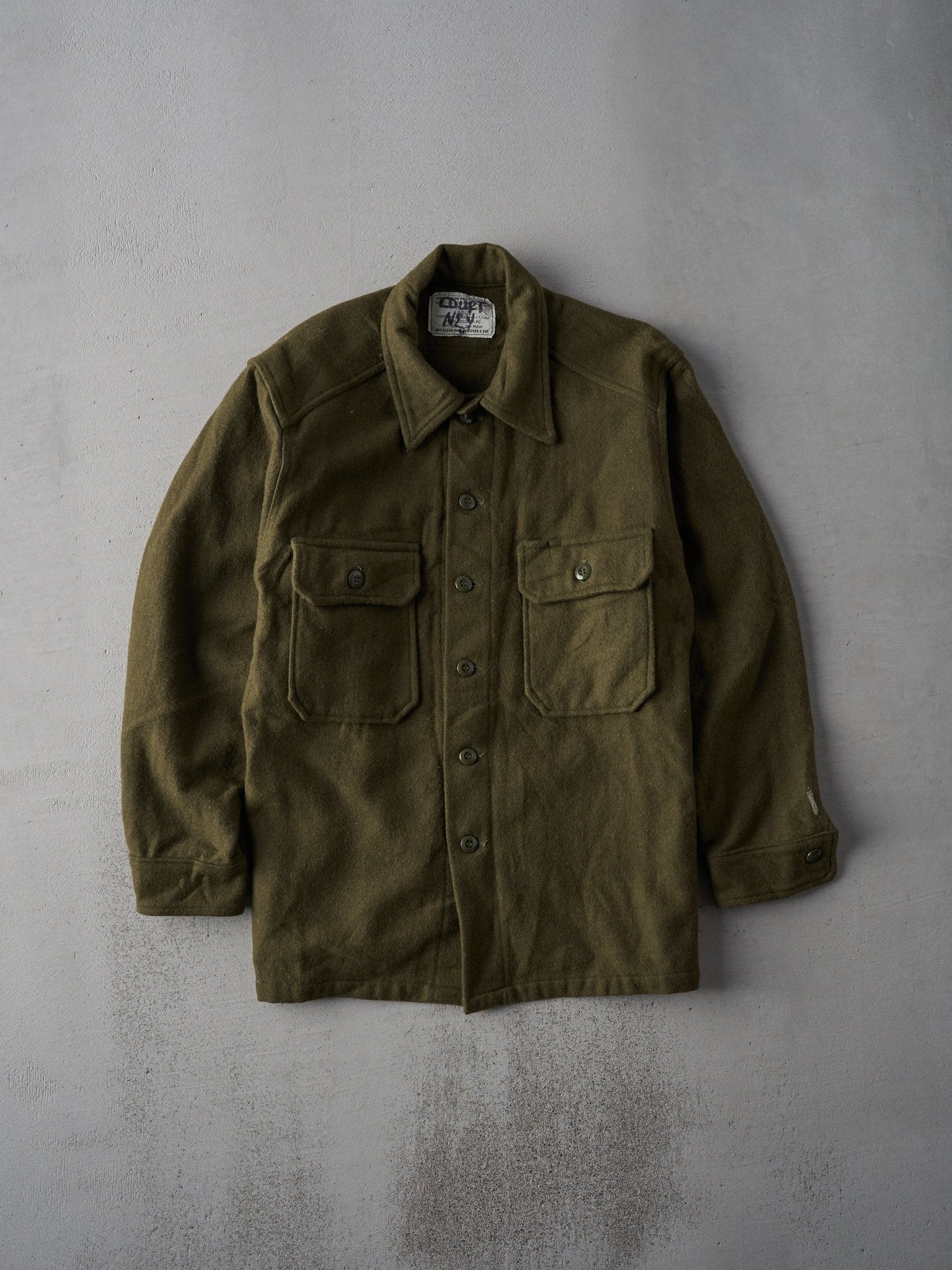 Vintage 80s Green Wool Military Jacket (M) – Rebalance Vintage