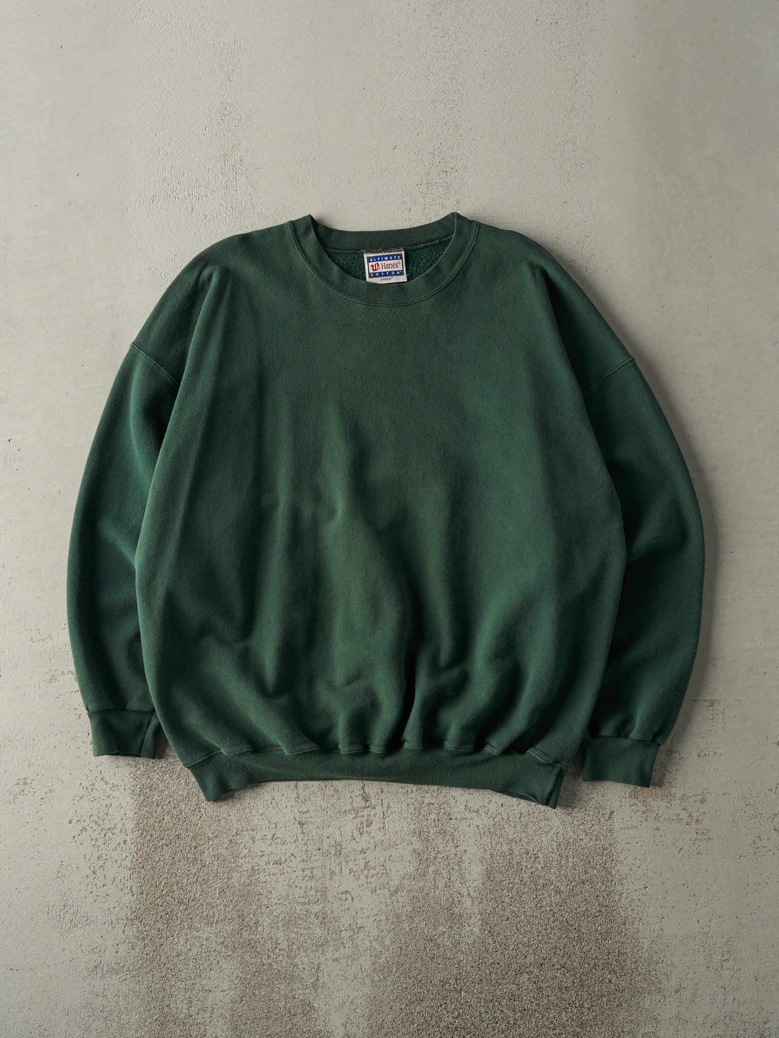 Vintage 90s Forest Green Blank Boxy Crewneck (XL) – Rebalance Vintage