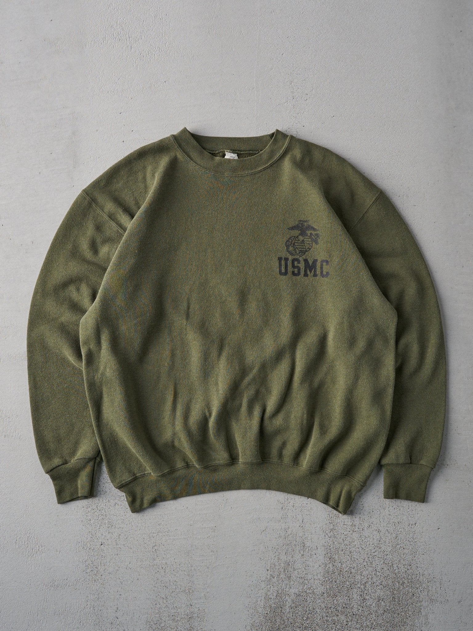 Vintage 80s Army Green USMC Marine Crewneck (M/L) – Rebalance Vintage