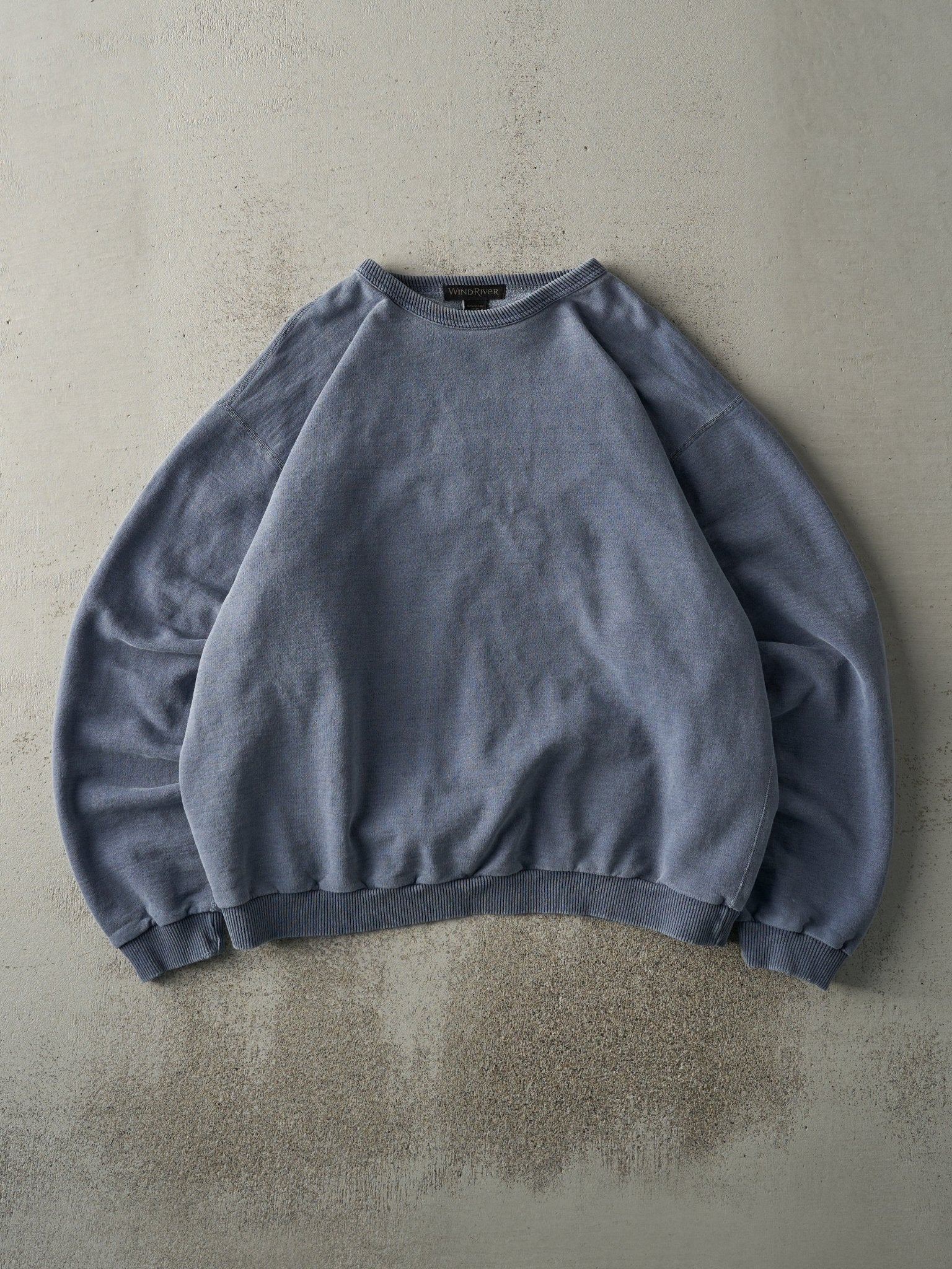 Vintage 90s Washed Blue Blank Crewneck (XL) – Rebalance Vintage