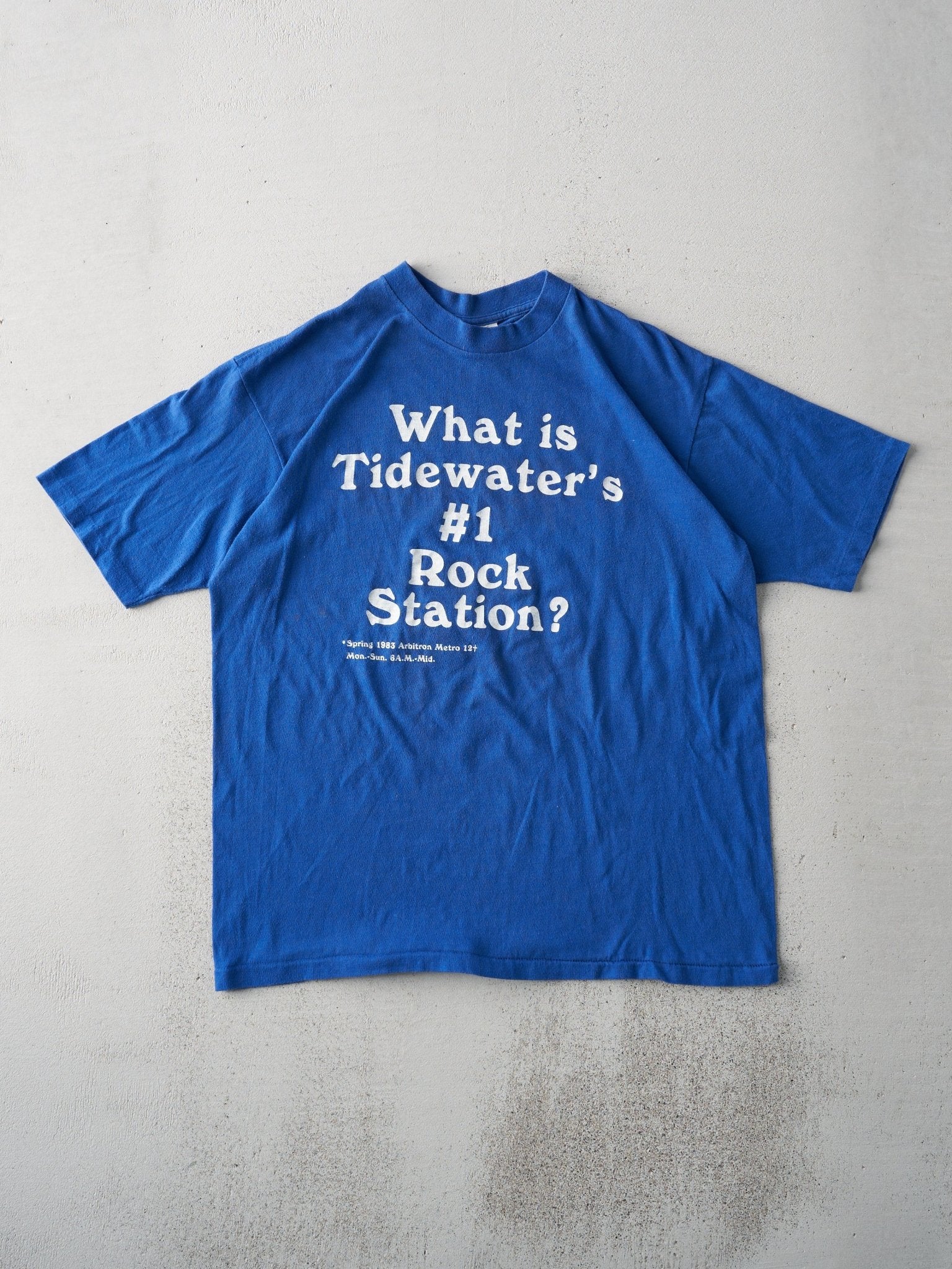 Vintage 83' Royal Blue FM99 Rock Station Single Stitch Tee (M ...