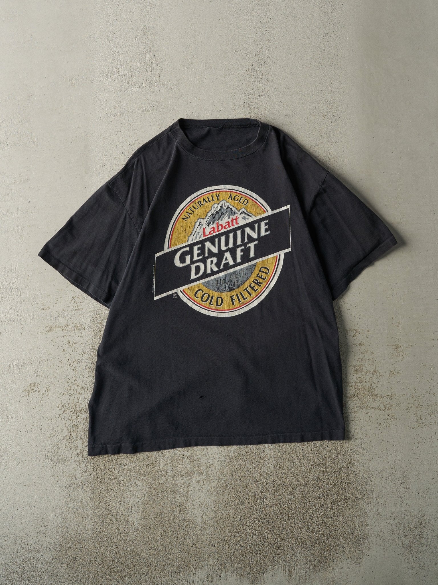 Vintage 92' Black Labatt Genuine Draft Single Stitch Tee (L ...