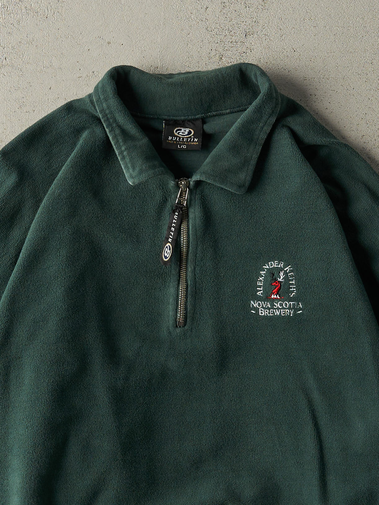 Vintage Y2K Green Alexander Keiths Inside Out Quarter Zip Sweater (L/X ...