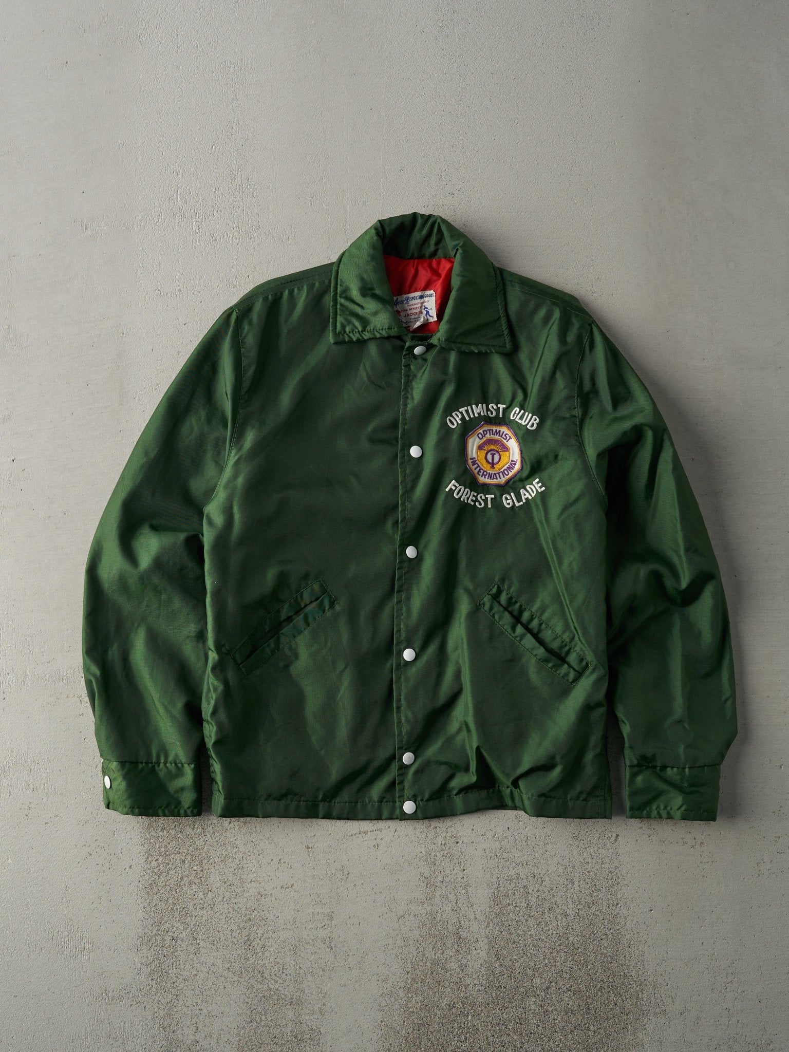 Vintage 80s Forest Green Forest Glade Optimist Club Nylon Jacket (S/M ...
