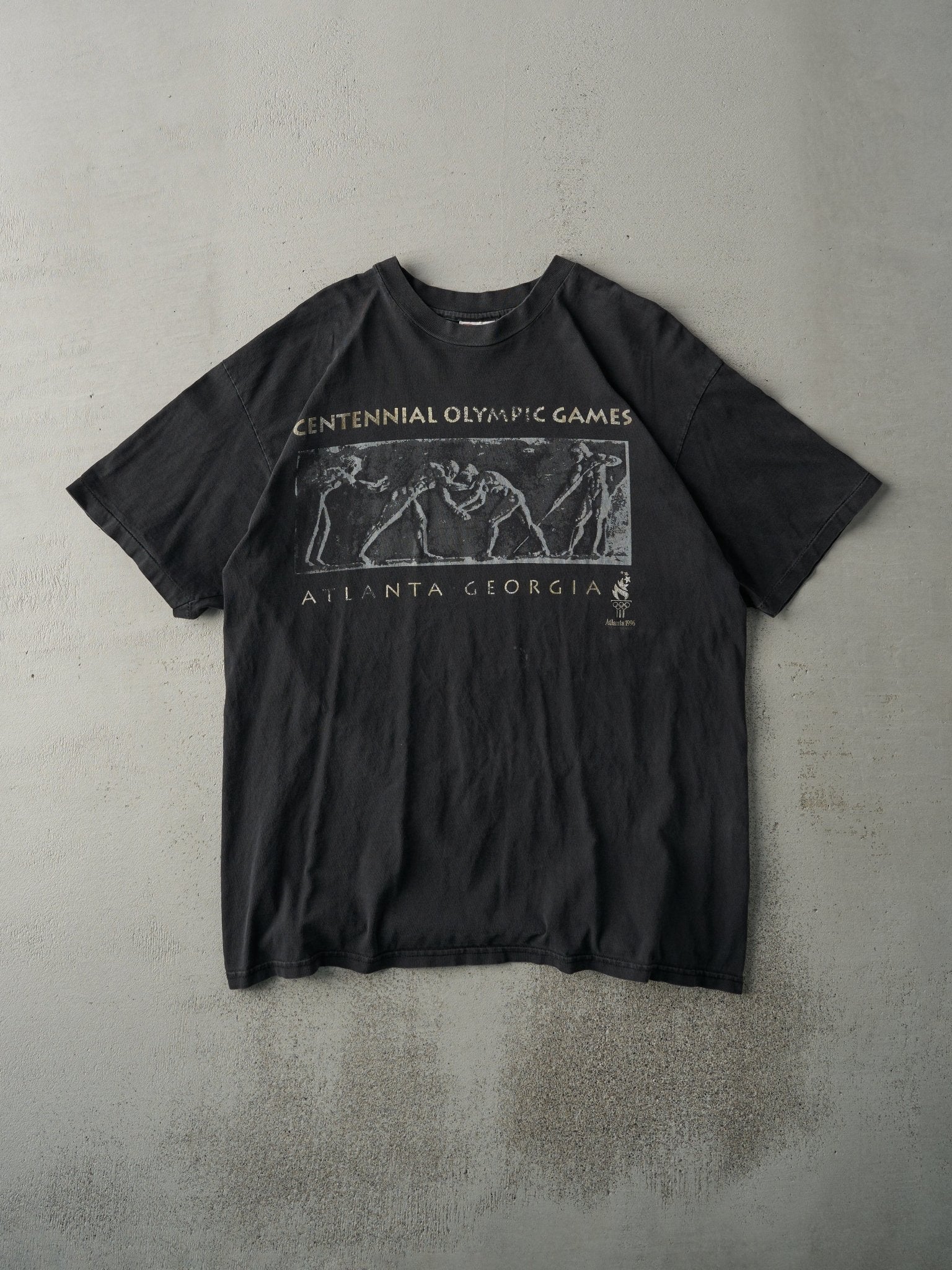 Vintage 96' Black Atlanta Olympics Graphic Tee (M) – Rebalance Vintage