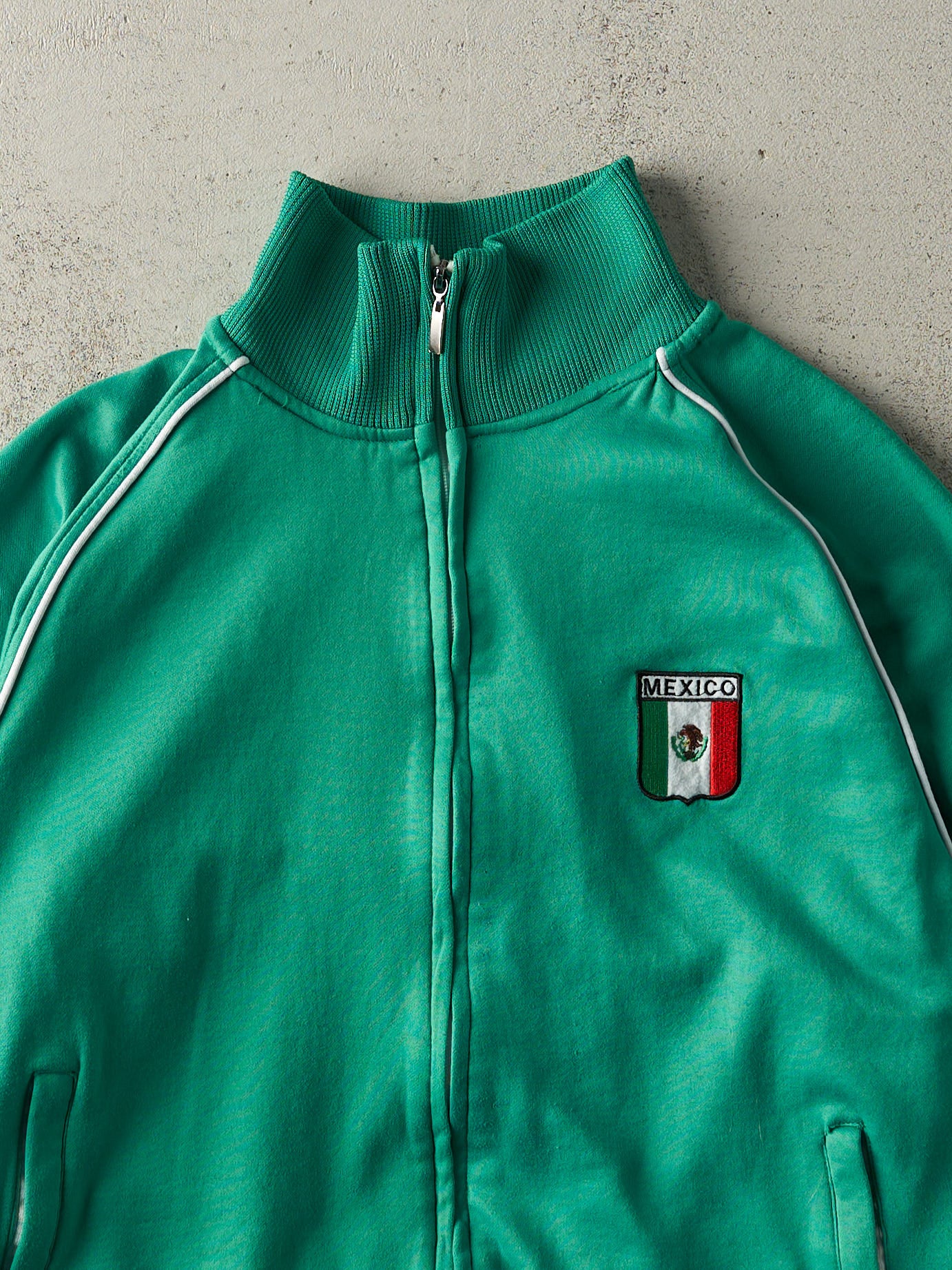 Vintage Y2K Green Embroidered Mexico Track Jacket (M) – Rebalance Vintage