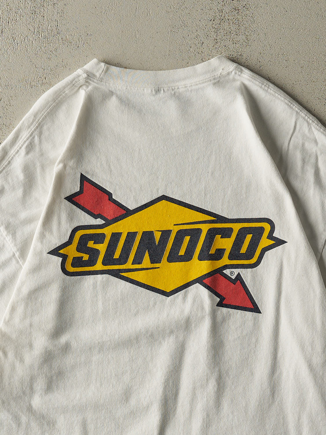 Vintage 90s White Sunoco Logo Tee (XL/XXL) – Rebalance Vintage