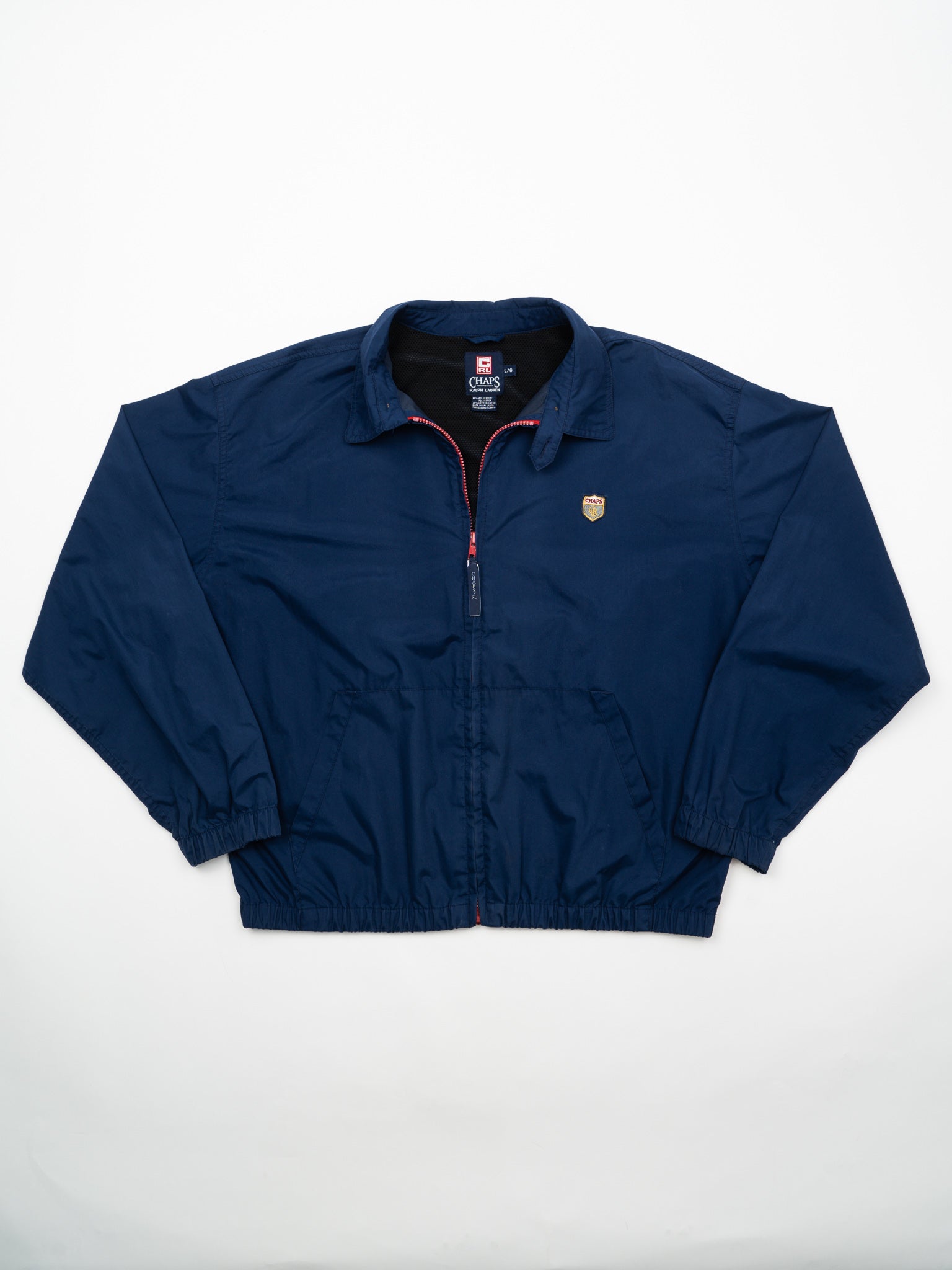 Vintage Navy Chaps RL Zip Up Windbreaker (L/XL) – Rebalance Vintage