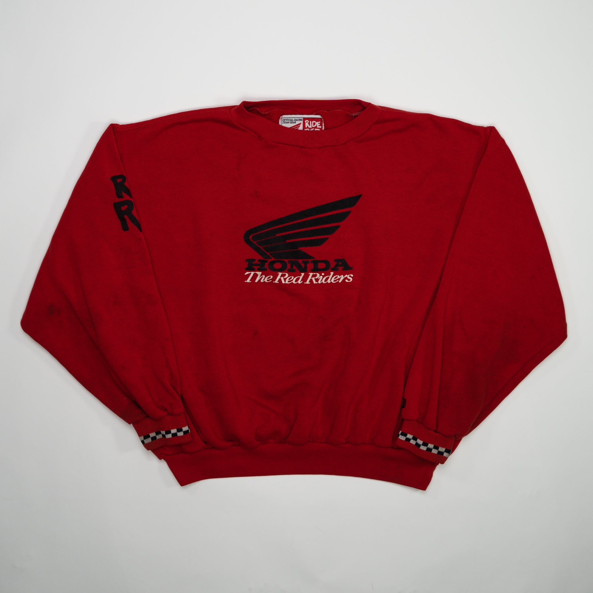 Vintage 80s Honda Red Riders Crewneck (L) – Rebalance Vintage