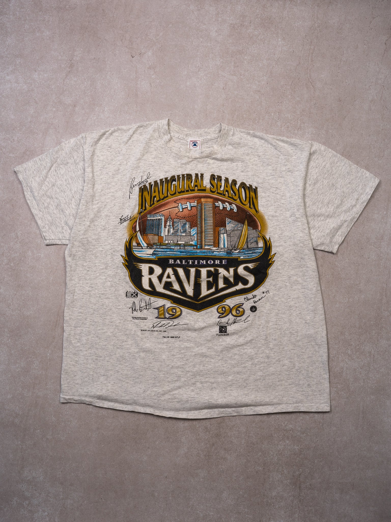 Vintage '96 Baltimore Ravens Inaugural Season Signature Tee (XL ...