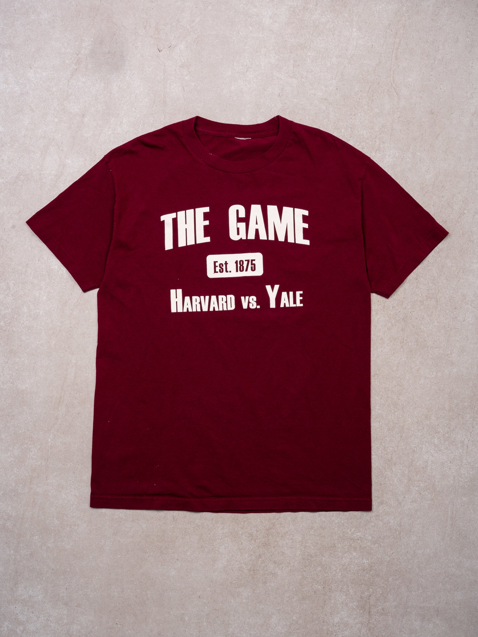 Vintage Maroon Harvard v Yale The Game Tee (L) – Rebalance Vintage