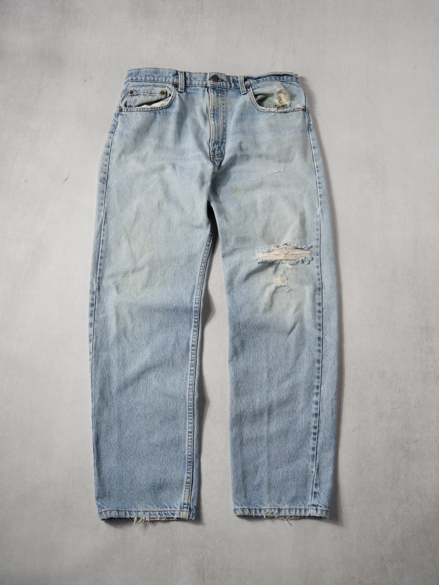 Vintage 90s Light Blue Levi's Straight Denim Jeans (34x30) – Rebalance ...