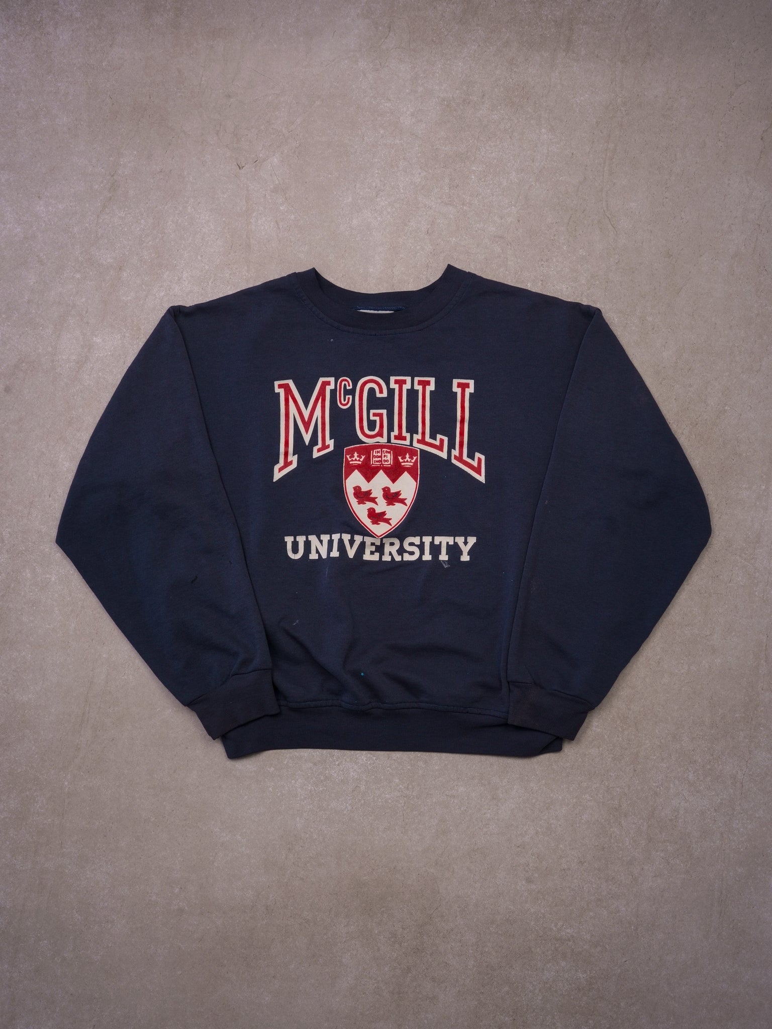Vintage 90s Navy Blue McGill University Emblem Crewneck (M/L ...