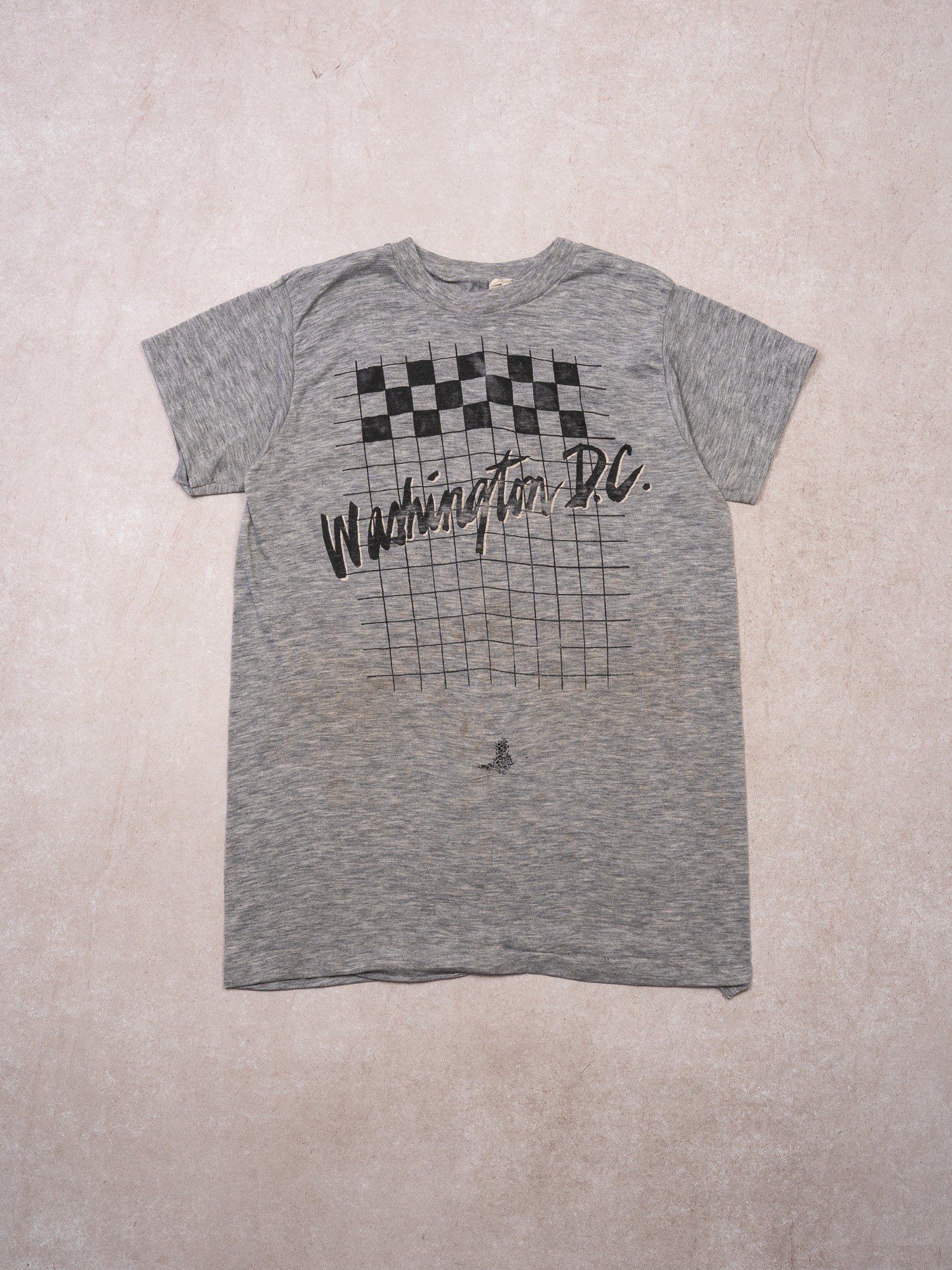 Vintage 80s Washington DC Checker Graphic Single Stitch Tee (S ...
