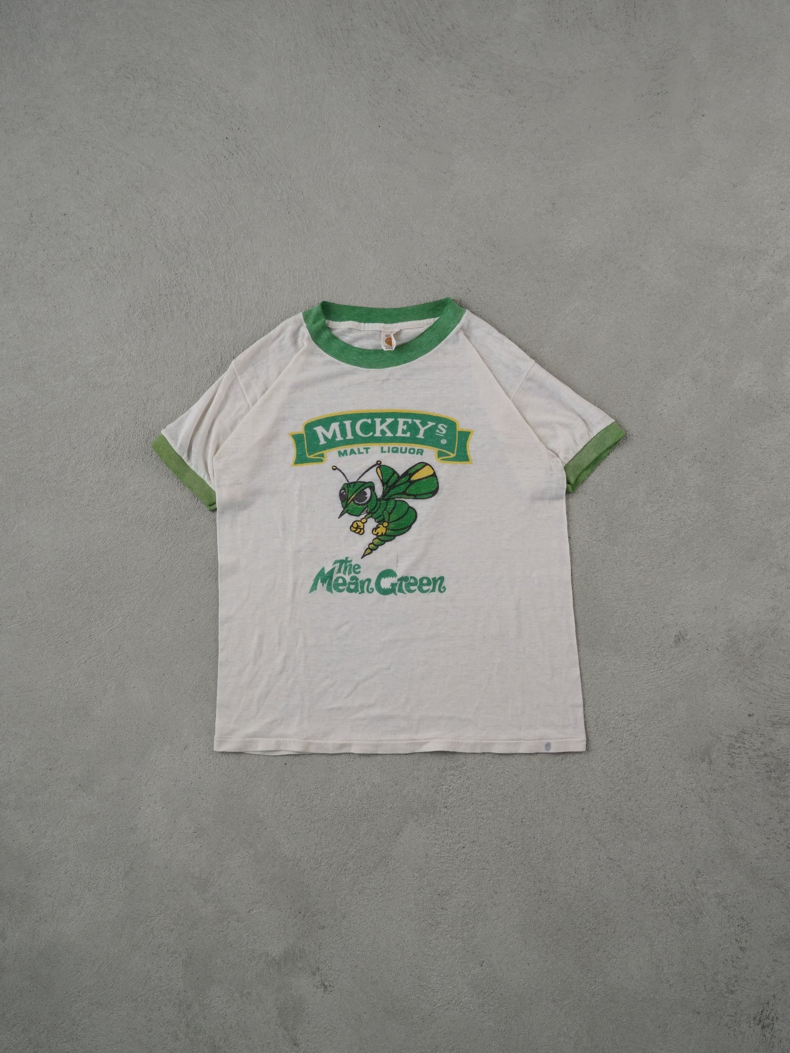 Vintage 90s White Mickey's Mean Green Malt Liquor Graphic Tee ...