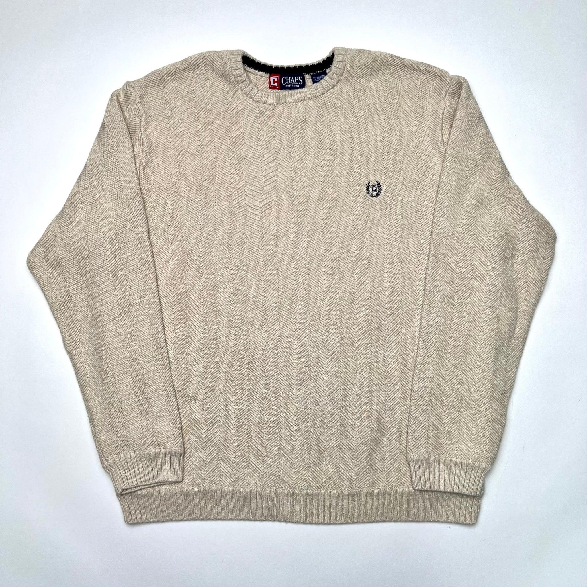 Vintage Oatmeal Chaps Knit Sweater (XL) – Rebalance Vintage