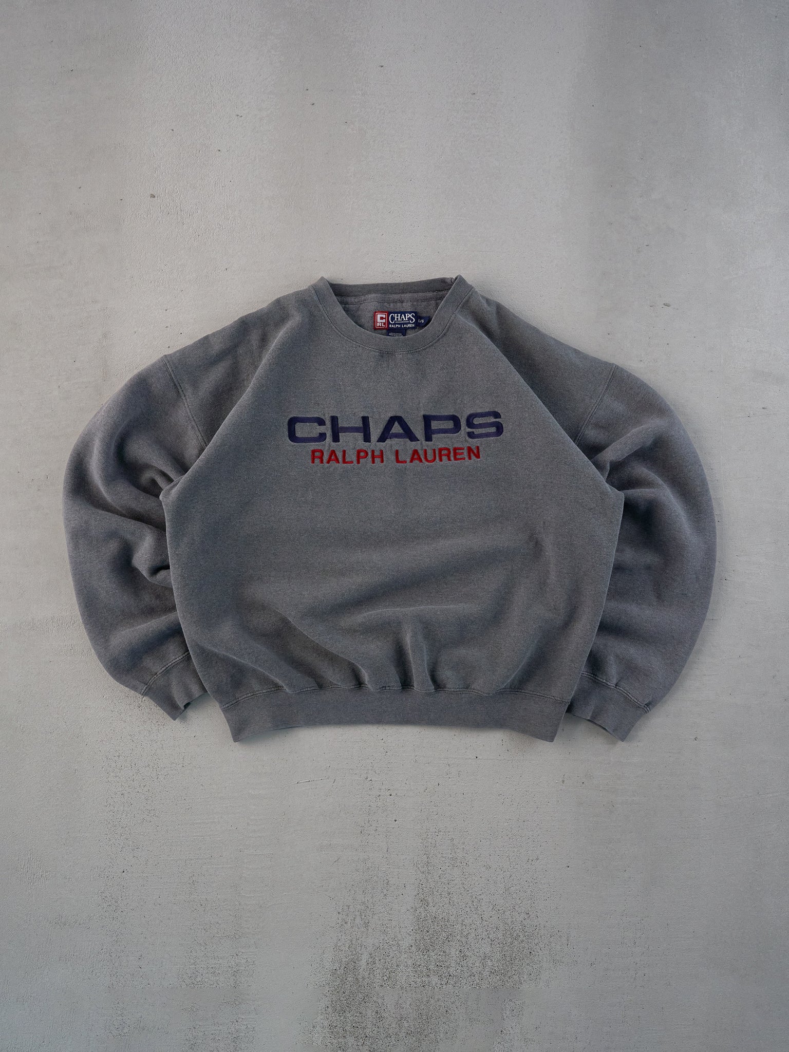 Vintage 90s Grey Chaps By Ralph Lauren Crewneck (L) – Rebalance Vintage