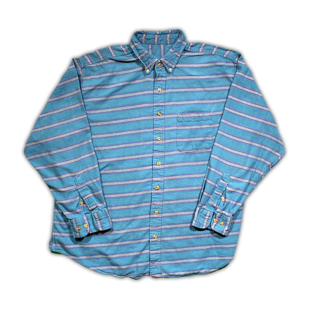 Vintage Blue + Purple Striped Button Up – Rebalance Vintage